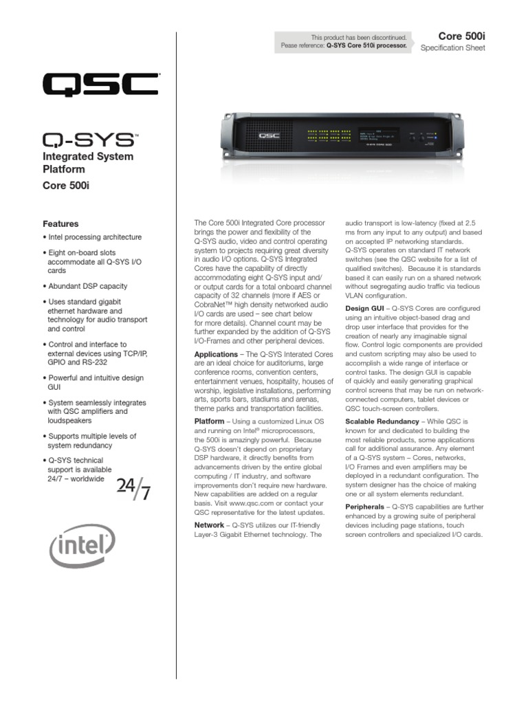 QSC Core 500i Specs | PDF
