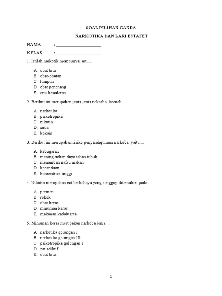Soal Pilihan Gand1 | PDF | Pengembangan Diri