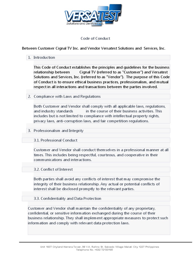 Code of Conduct | PDF | Business Ethics | Bribery