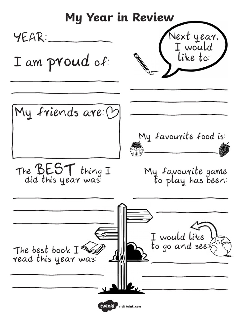 Year in Review Worksheet | PDF