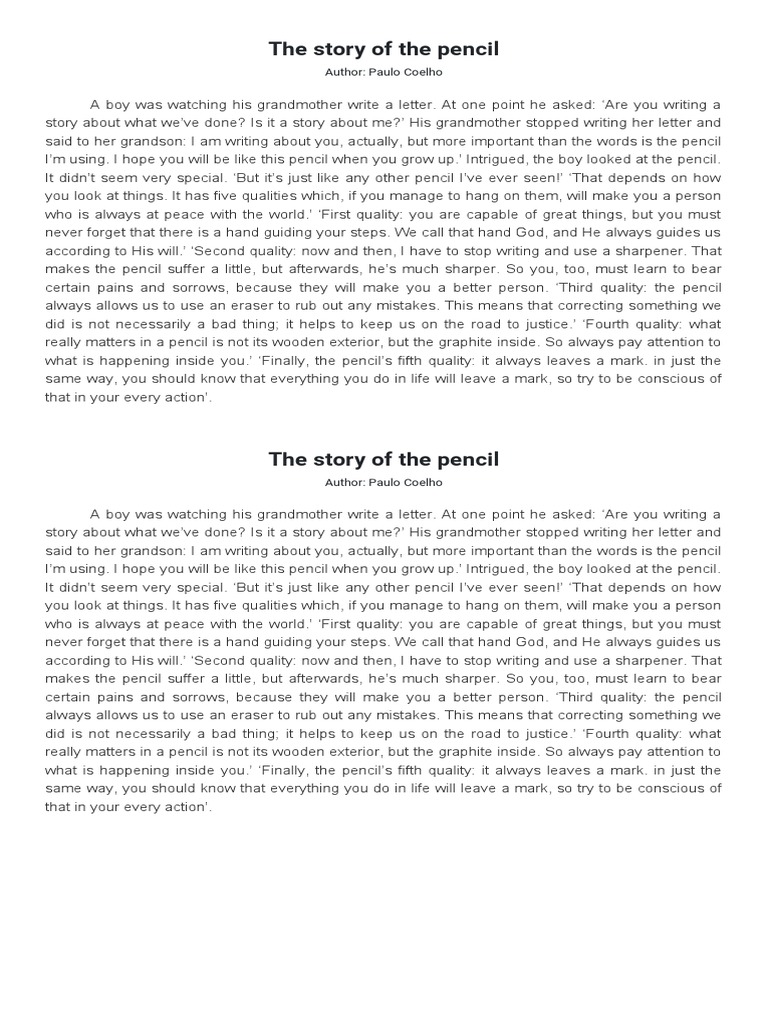 The Story of The Pencil | PDF