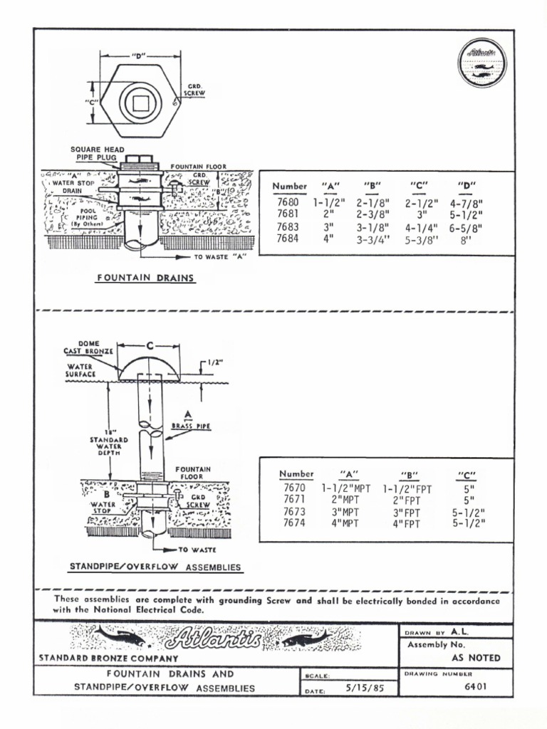 SB Drain & Overflow Shop Drawing | PDF