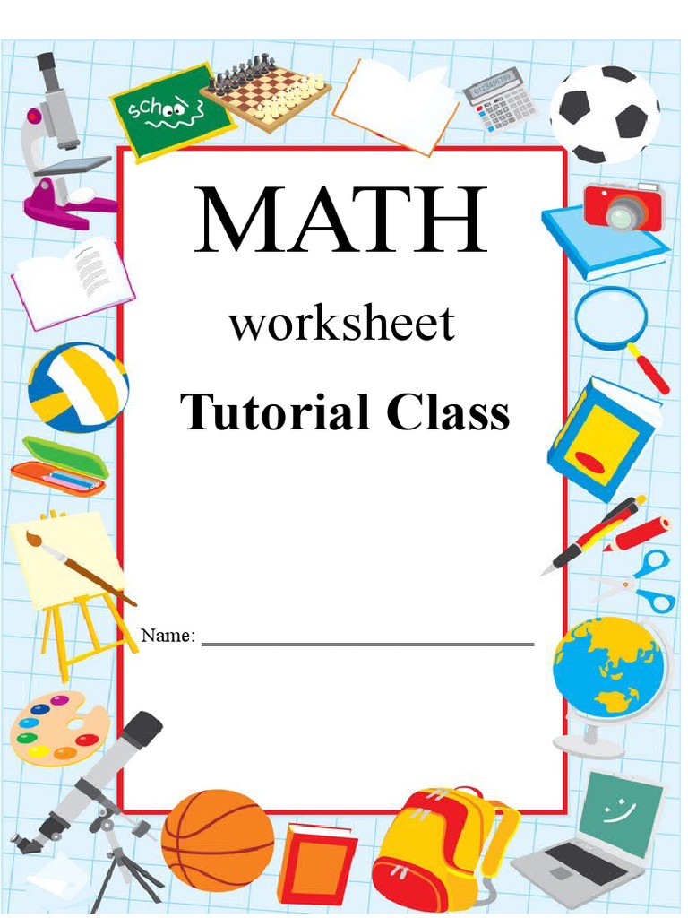 Math Worksheet Cover | PDF