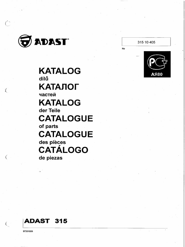 Adast 315 Part List | PDF
