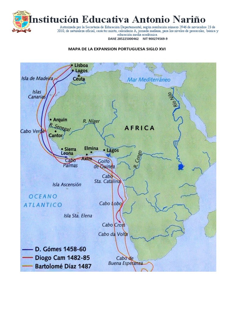 Mapa Exploraciones Portugal Ultramar Expediciones Españolas | PDF