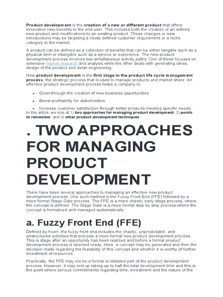 Product Development | PDF