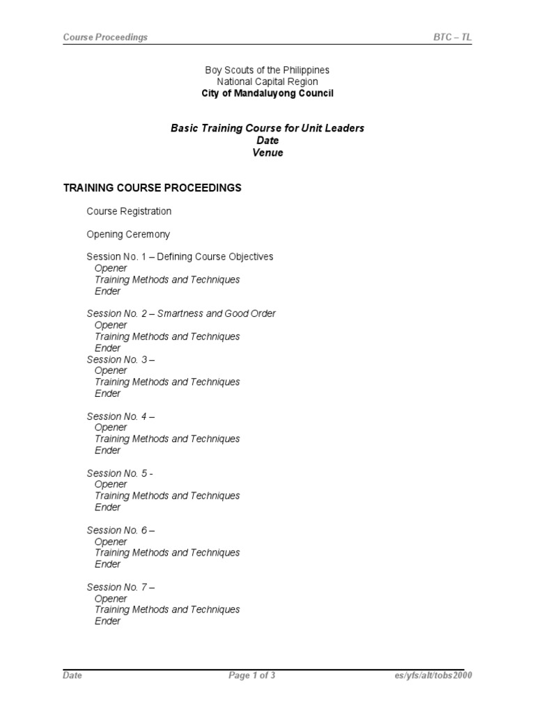 Scout Leaders Training Guide | PDF