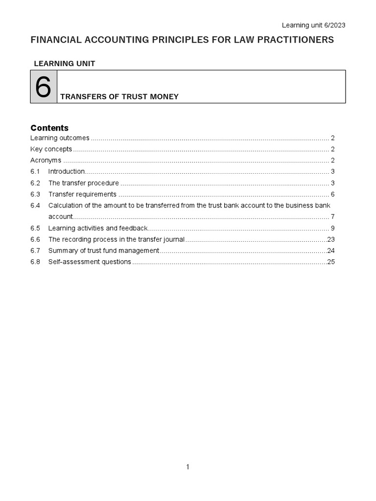 FAC1503 - 2023 - Learning Unit 6 | PDF
