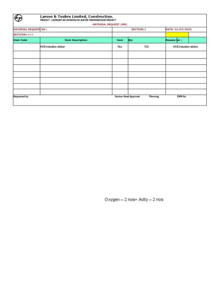 MR Format - 31-07-2023 HSE Induction Sticker | PDF | Law