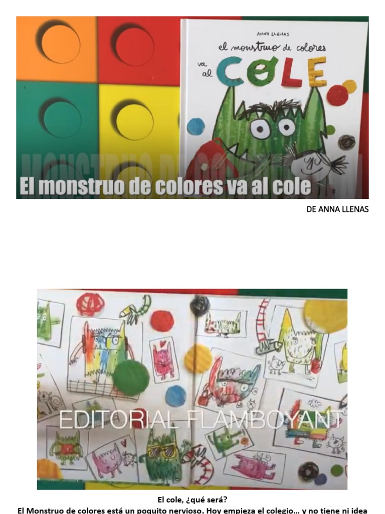 El monstruo de colores va al cole. | PDF