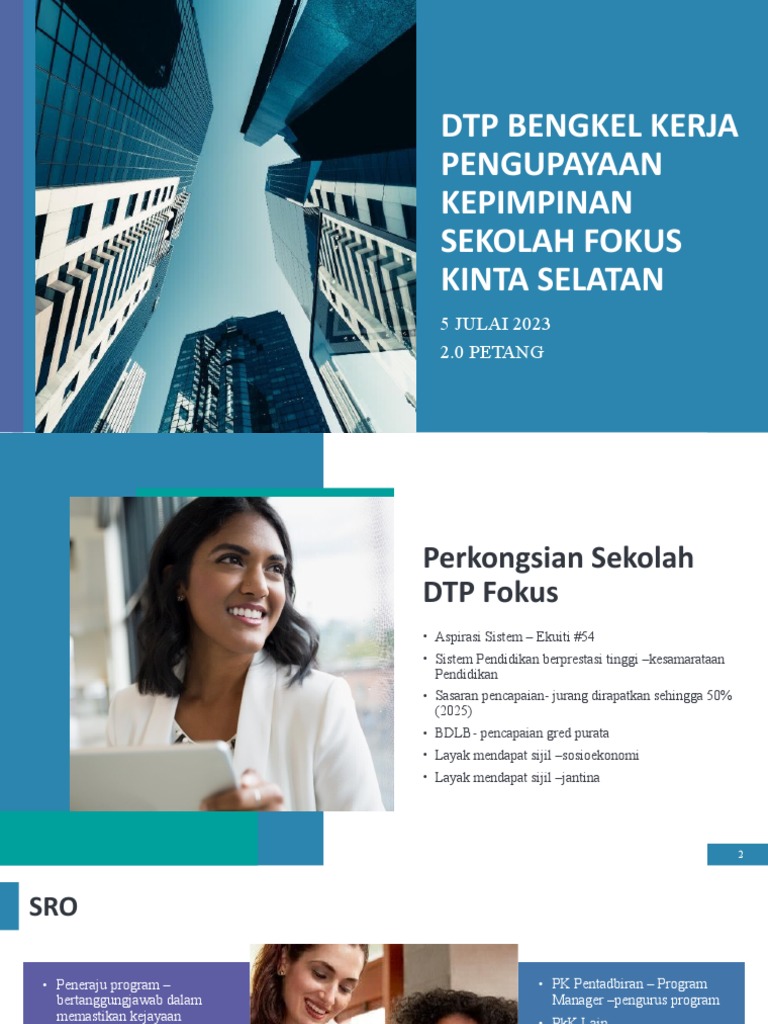 DTP Bengkel Kerja Pengupayaan Kepimpinan Sekolah Fokus Kinta | PDF