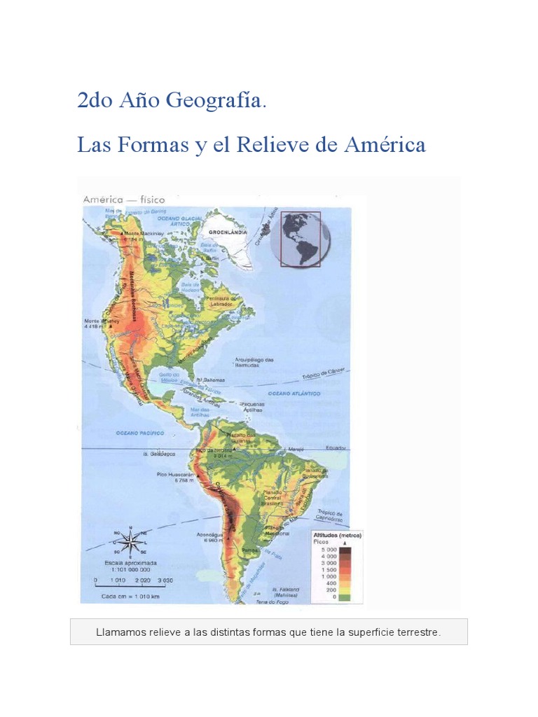 2do Año Relieve America | PDF | Ciencia y matemáticas