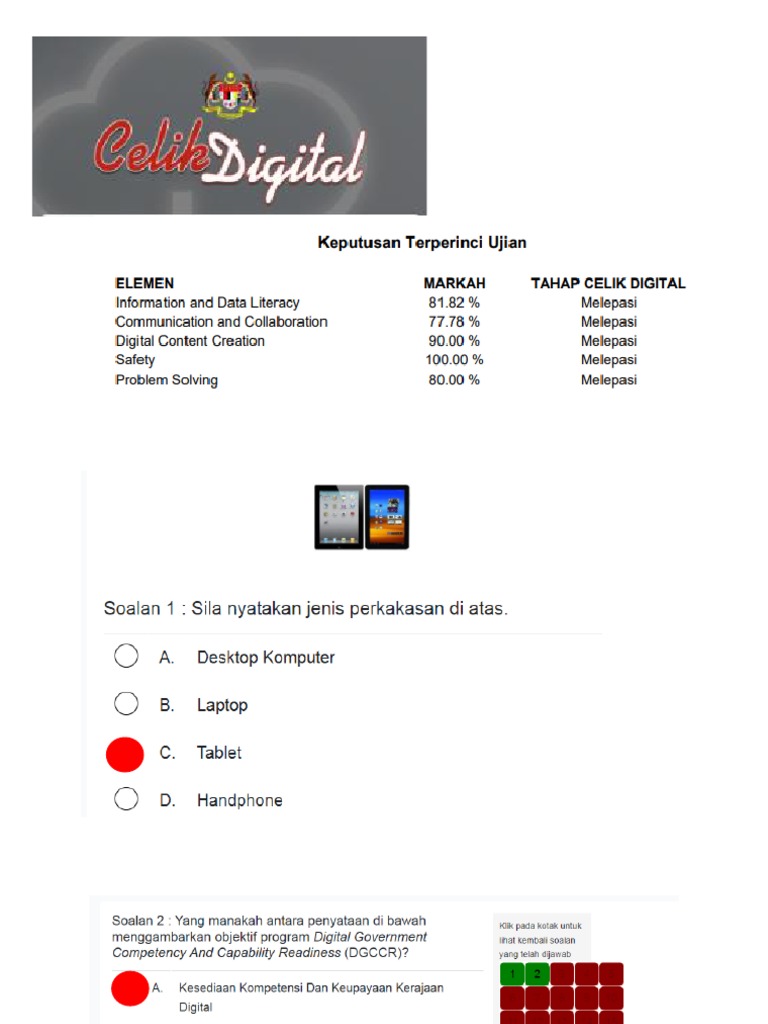 Jawapan Celik Digital Set 2 | PDF