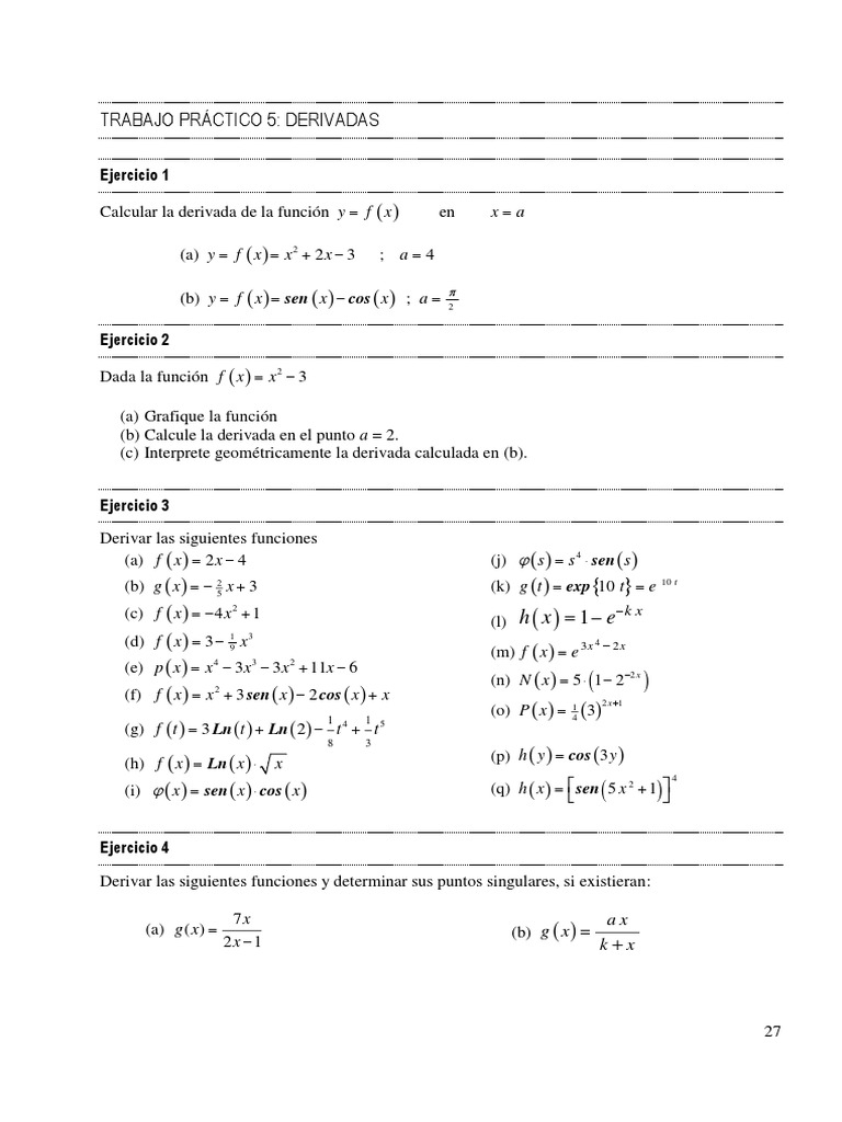 TP 5 Derivadas 3002 2022 | PDF | Métodos y materiales de enseñanza