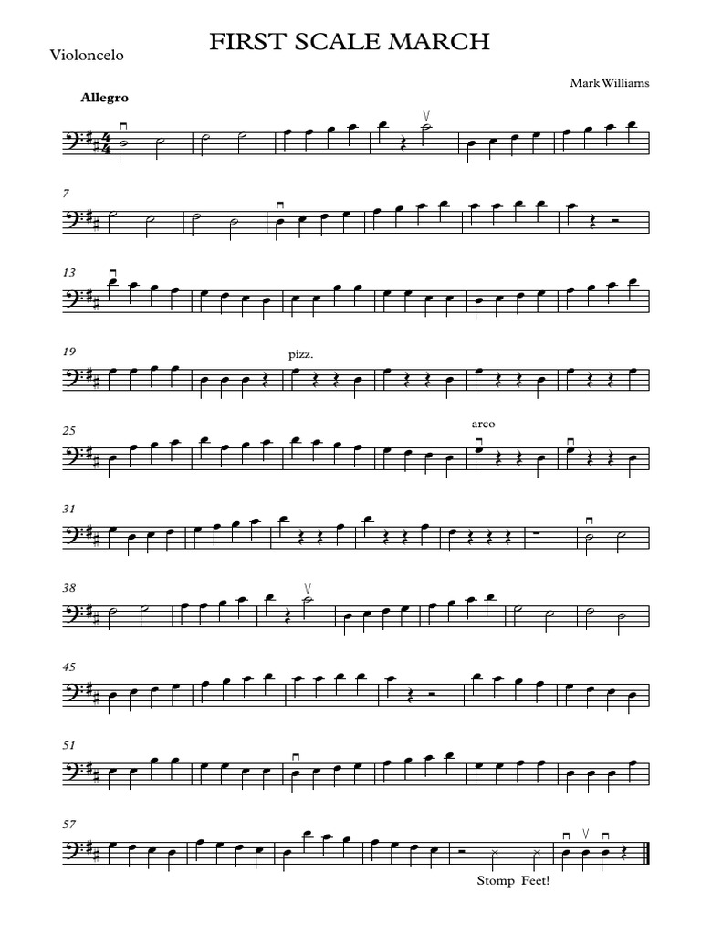 First Scale March Cello | PDF