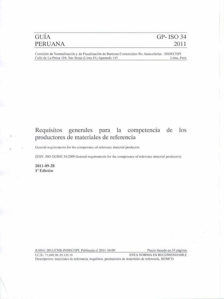 GP - Iso 34 | Descargar gratis PDF | Calibración | Medición