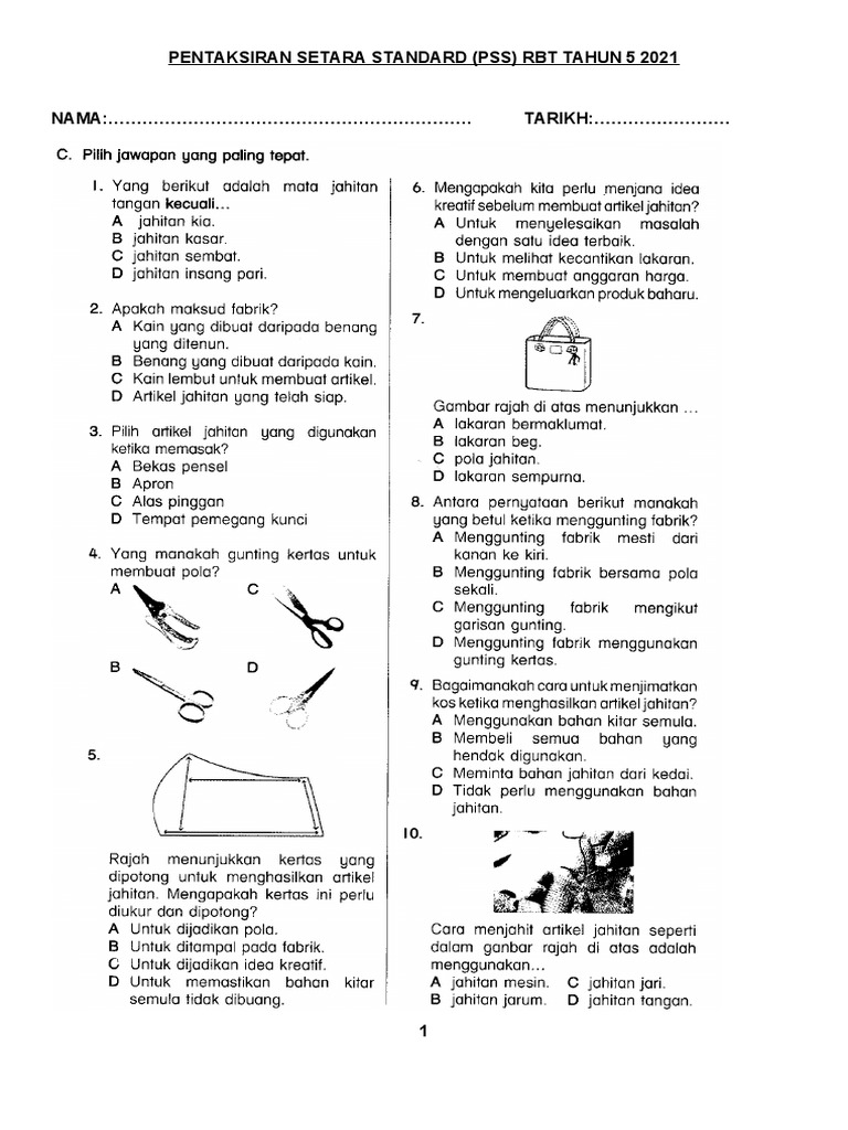 Pentaksiran Setara Standar2 | PDF