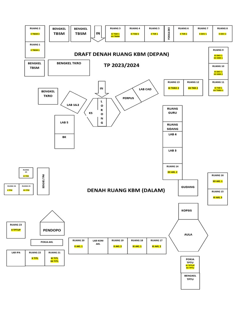 Denah Ruang TP 2023-2024 | PDF