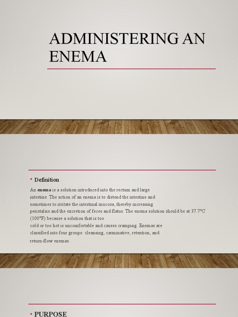 Enema Administration Guide | PDF | Rectum | Clinical Medicine