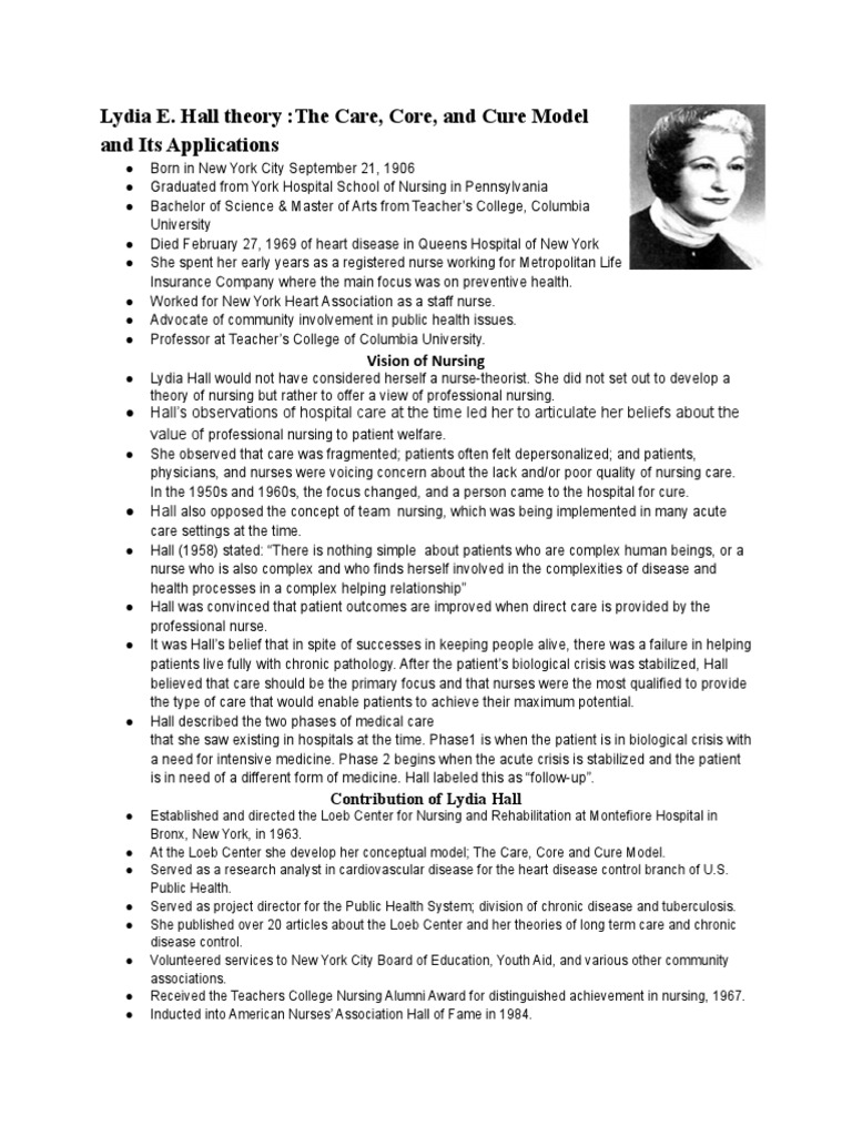 Lydia E. Hall Theory | PDF