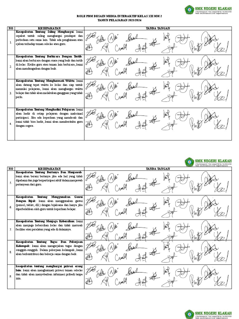Role PBM Desain Media Interaktif Kelas XII MM 1 | PDF