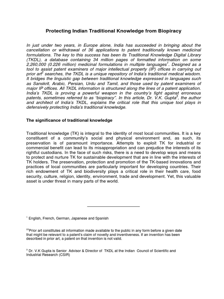 Biopiracy Cases - Neem, Tulsi, Turmeric | PDF | Intellectual Property Law | Intellectual Works