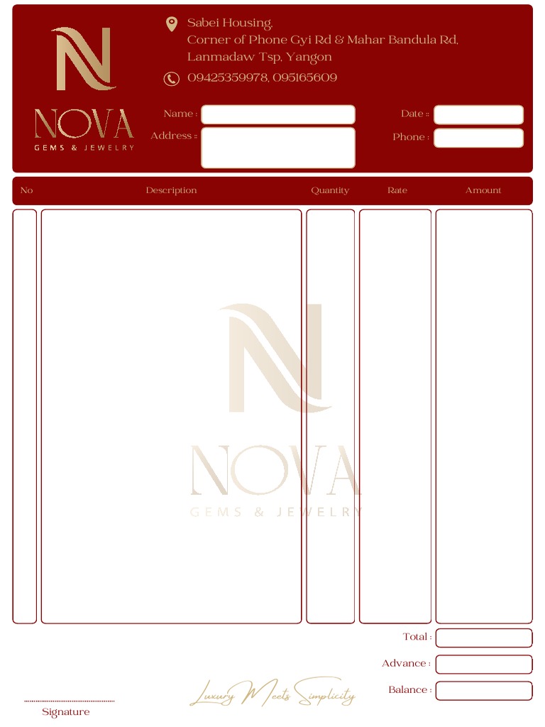 Invoice Nova | PDF