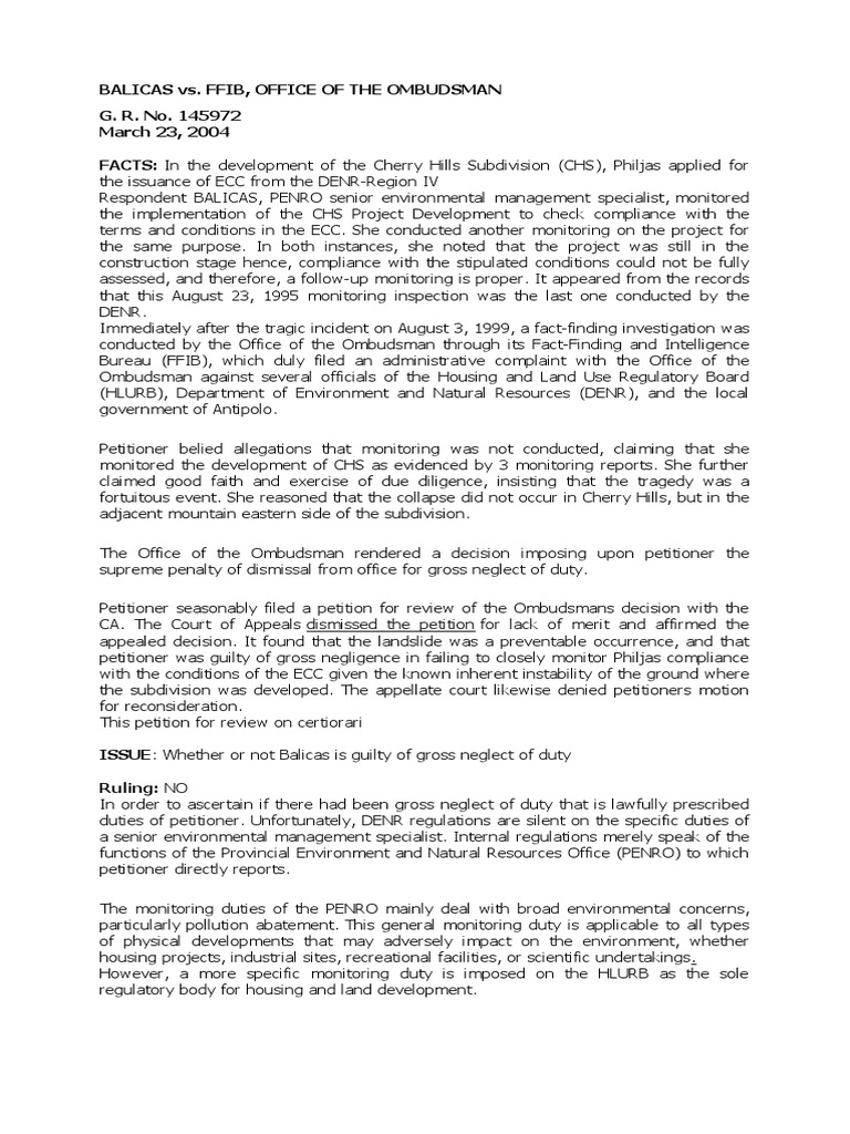 Groos Neglect of Duty | PDF | Appeal | Certiorari