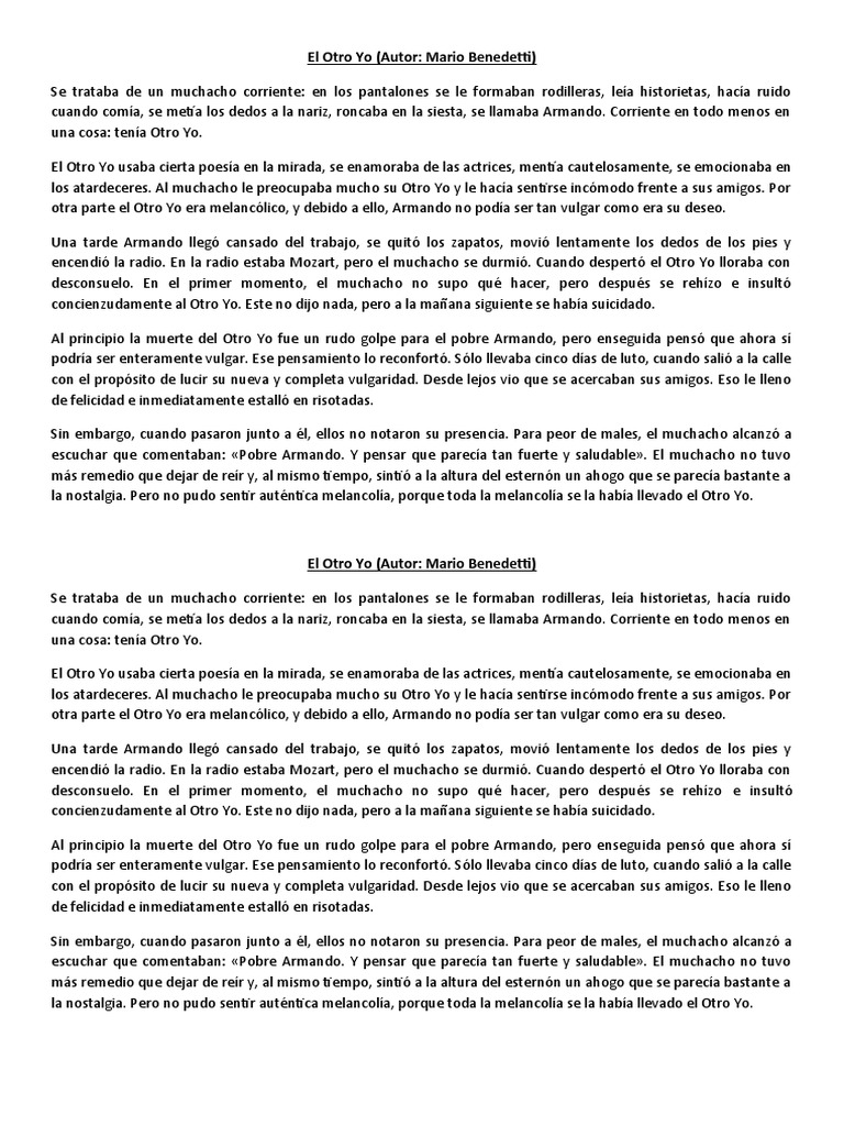 El Otro Yo | PDF | Ficciones de misterio, "thriller" y crimen