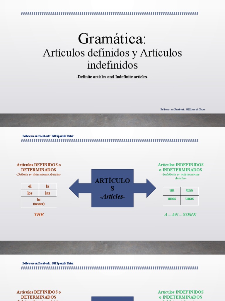 Definite and Indefinite Articles | PDF