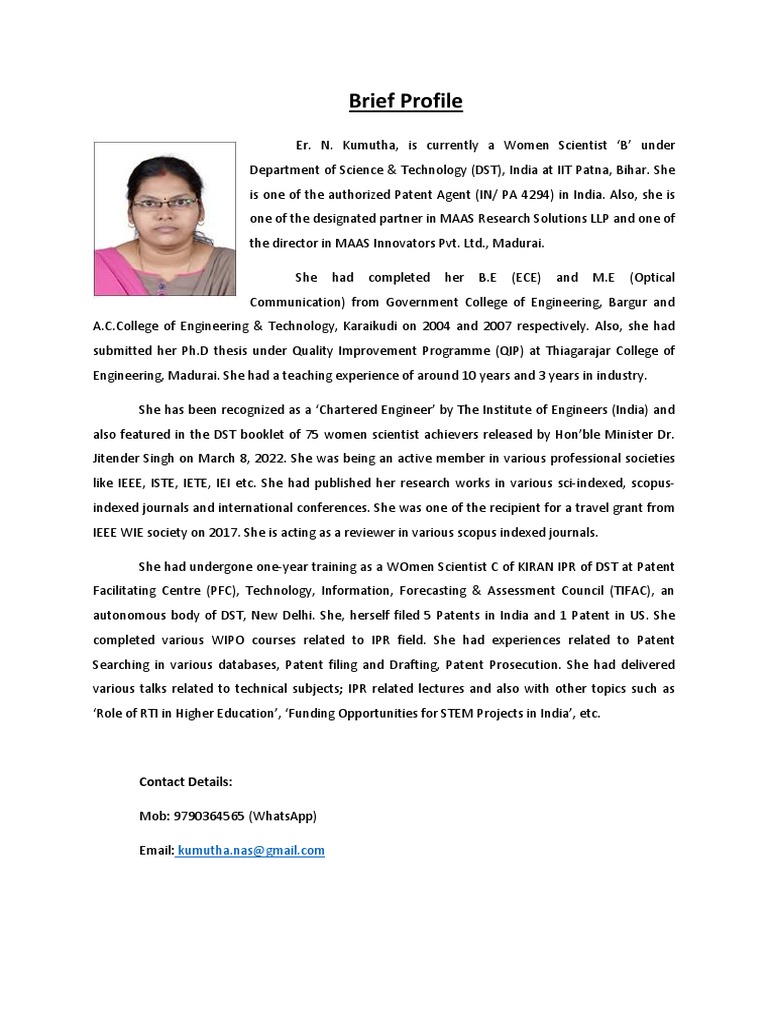 5. Kumutha Profile | PDF