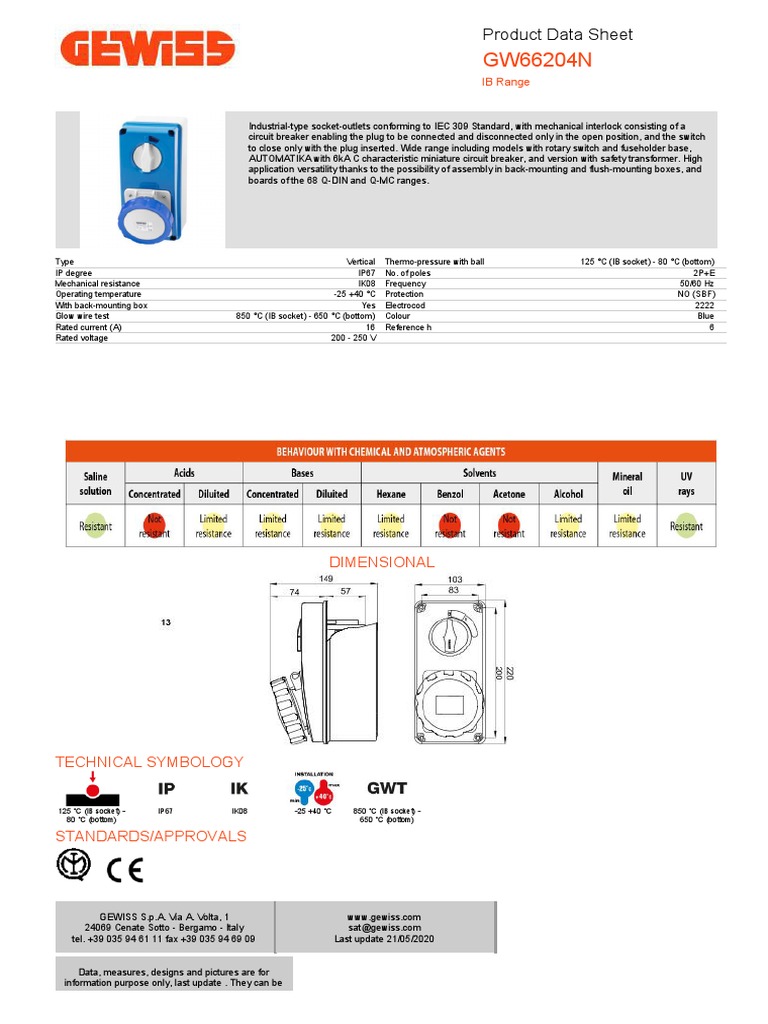 GW66204N Min | PDF | Ac Power Plugs And Sockets | Equipment