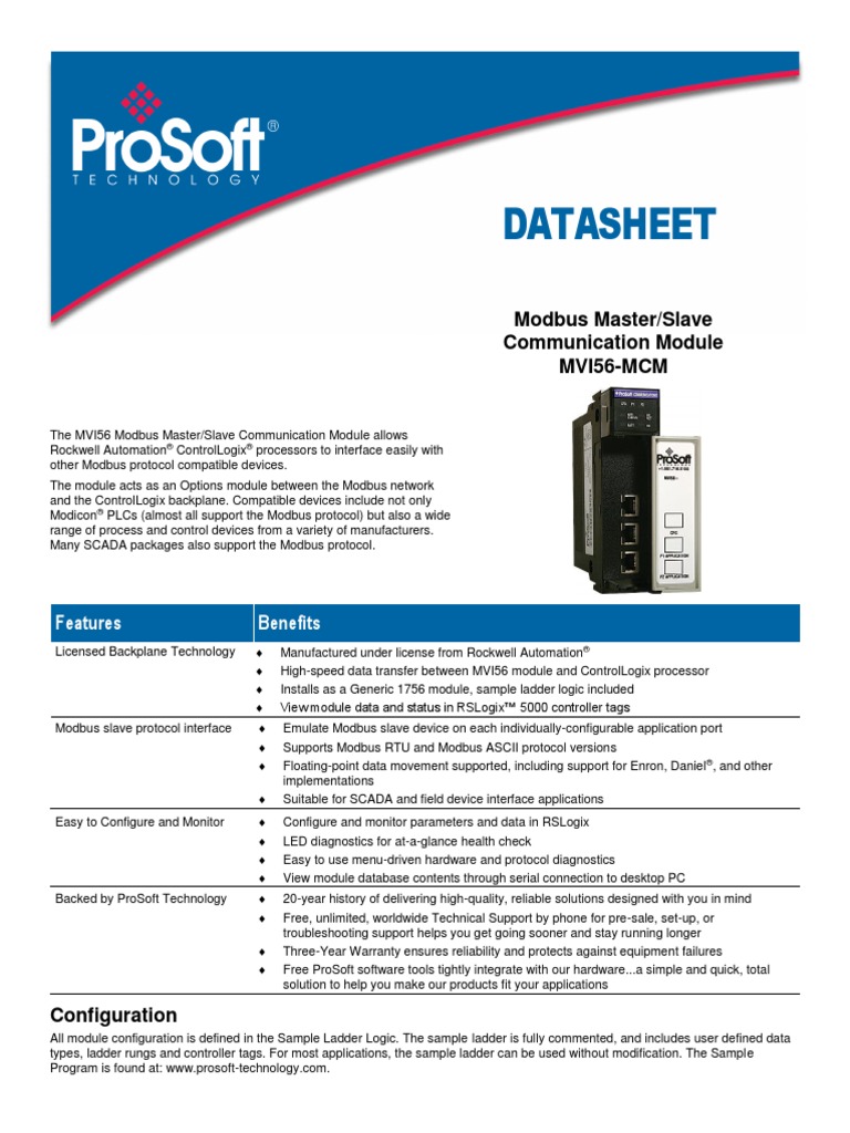 MVI56 MCM Datasheet | PDF | Programmable Logic Controller | Computer Network