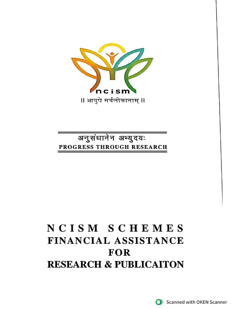 Ncism Schemesfinancial Assistanceforresearch & Publicaiton | PDF
