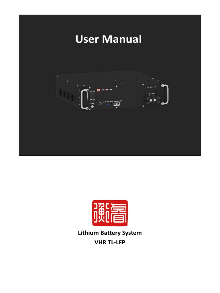 Annex 2-HRESYS TL-LFP (B) User Manual - V1.0.1 - 201024 | PDF | Switch | Electrical Conductor