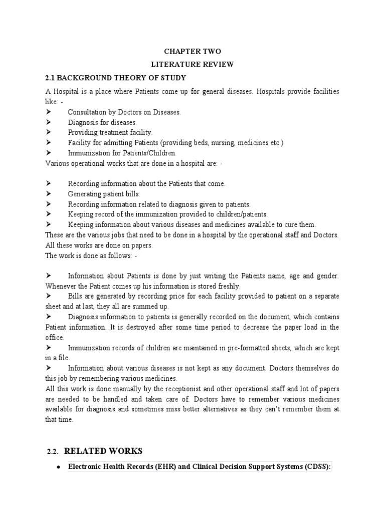 Chapter Two | PDF | Medicine | Health Informatics Chapter Two | PDF | Medicine | Health Informatics