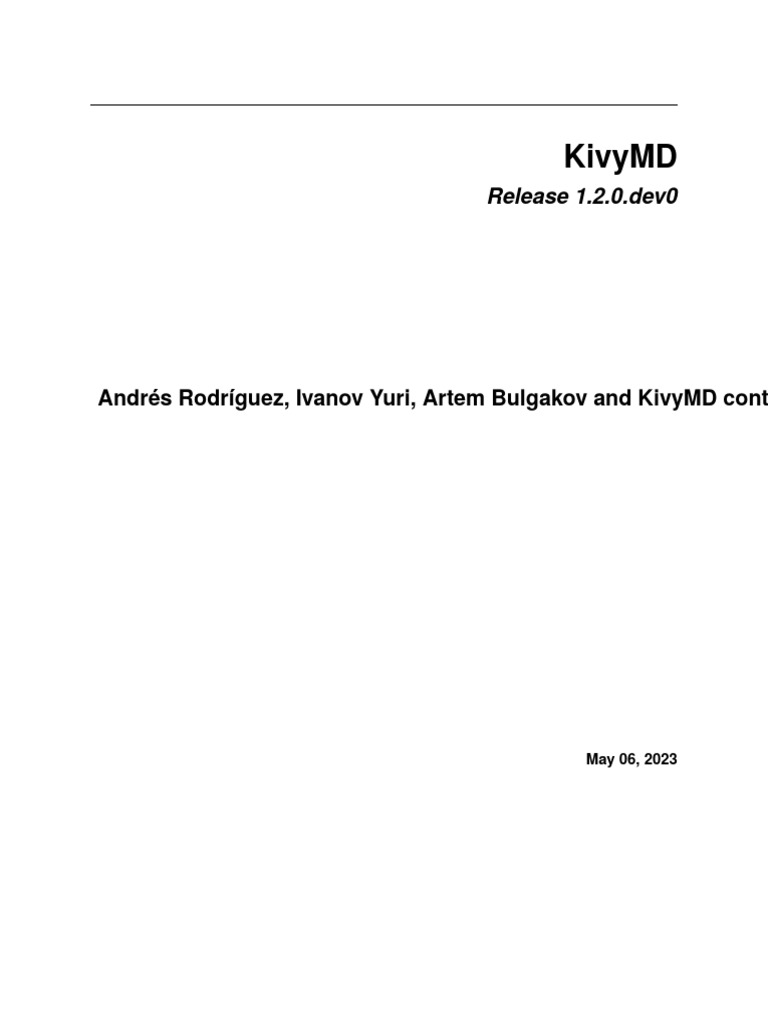 Kivymd | PDF