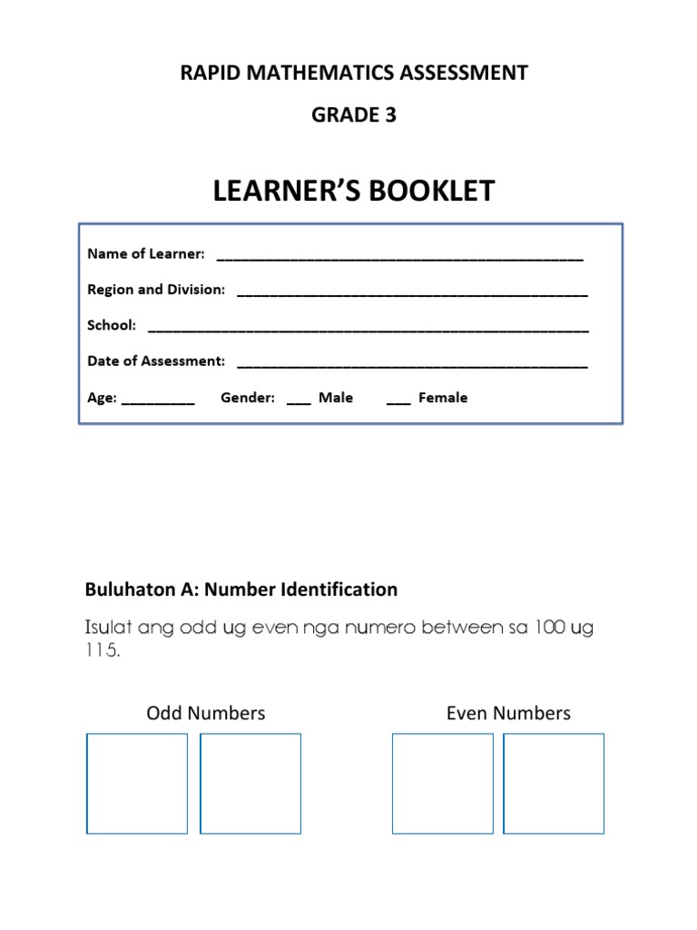 RMA Grade 3 SB Learner s Booklet v1 | PDF