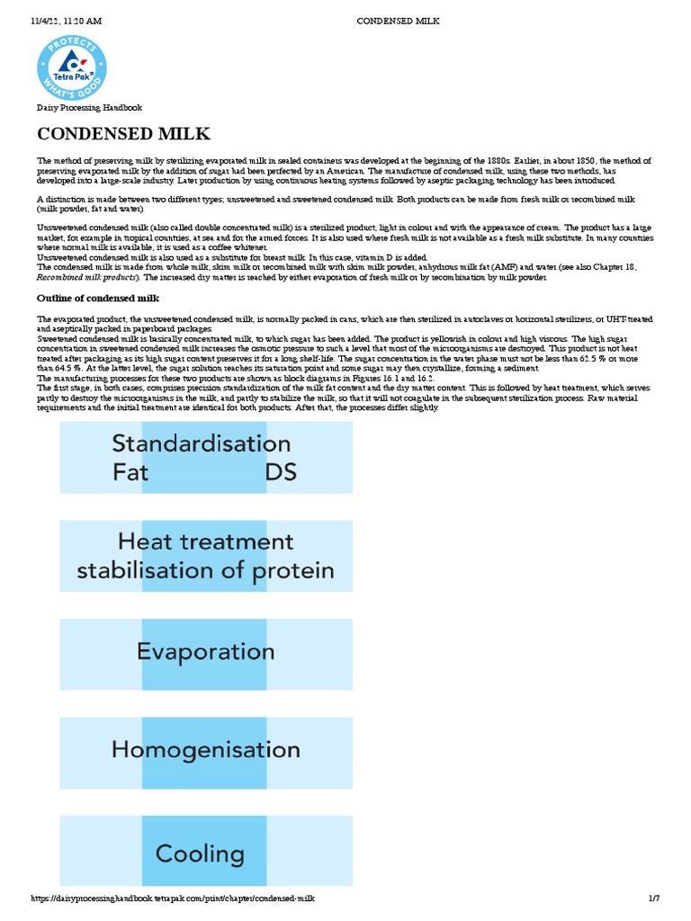 Condensed Milk | PDF | Crystallization | Milk