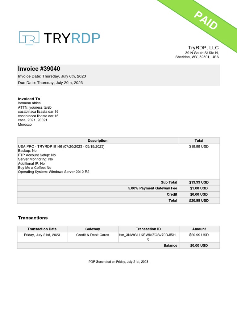 Invoice 39040 | PDF | Financial Technology | Finance & Money Management