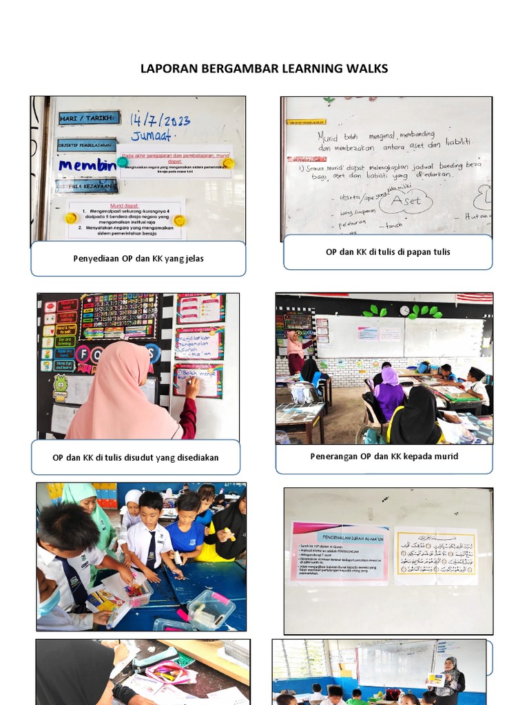 LAPORAN BERGAMBAR LEARNING WALKS RBT | PDF
