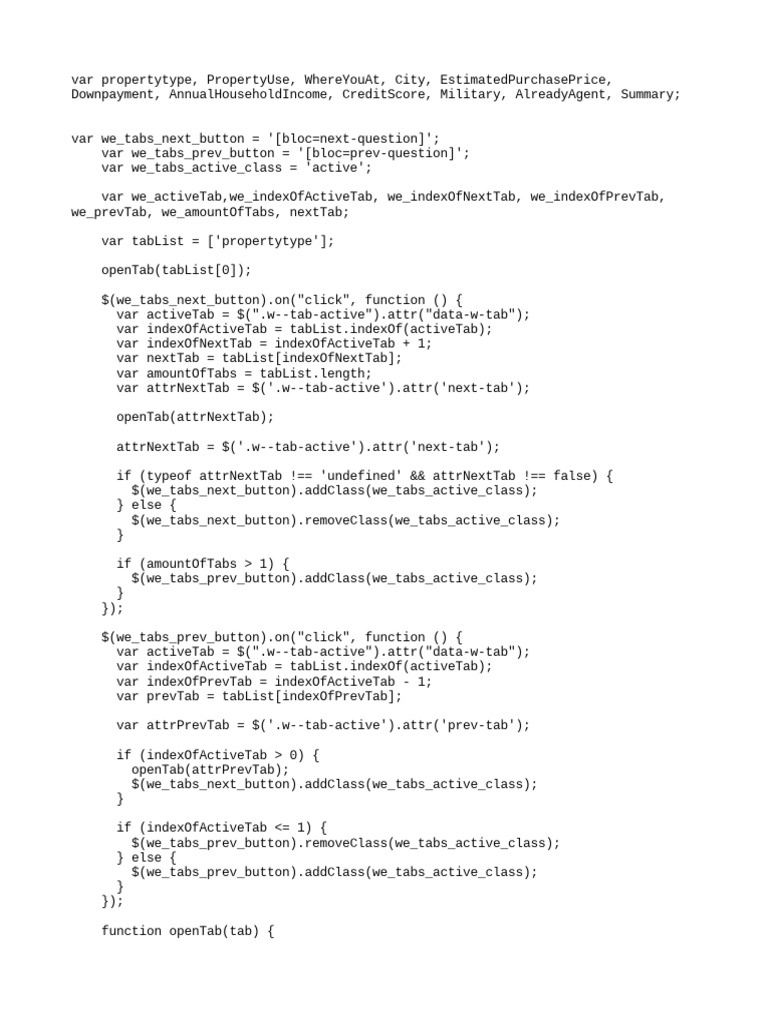 Multi Step Form Next Button's Script | PDF Multi Step Form Next Button's Script | PDF
