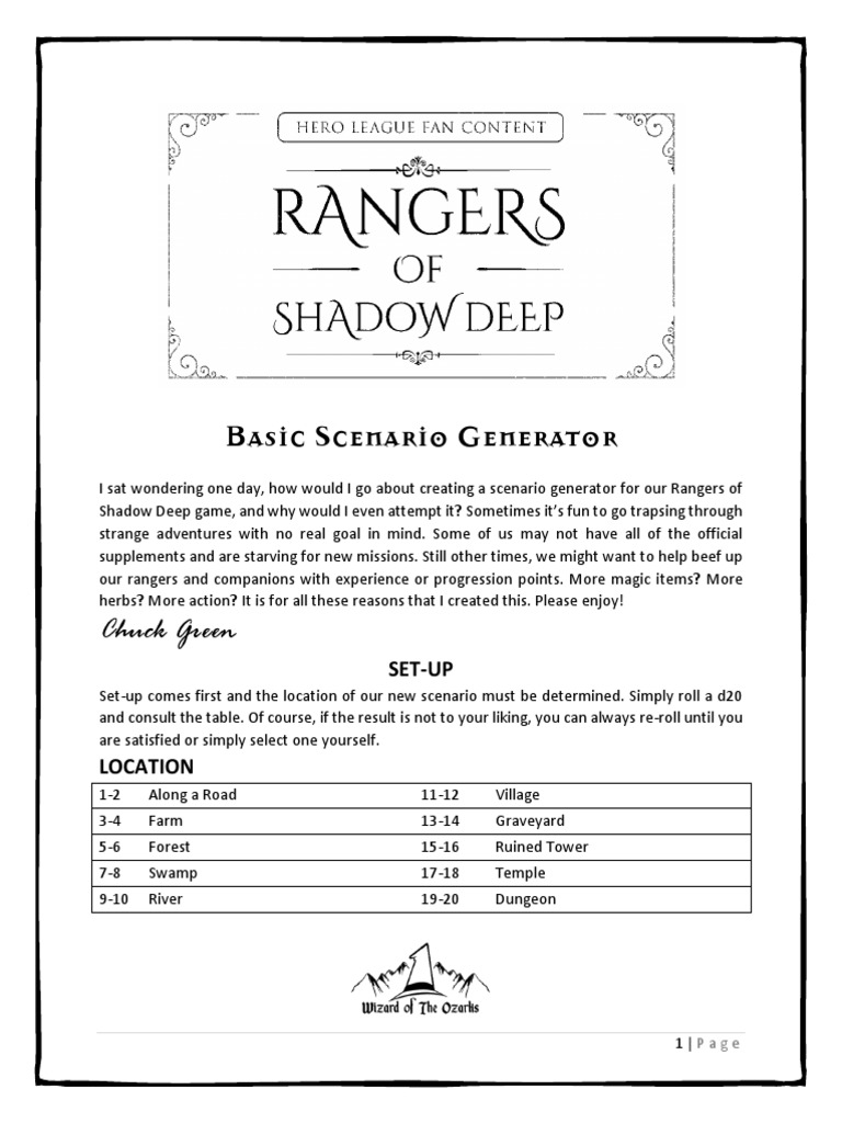 RoSD Random Scenario Generator | PDF