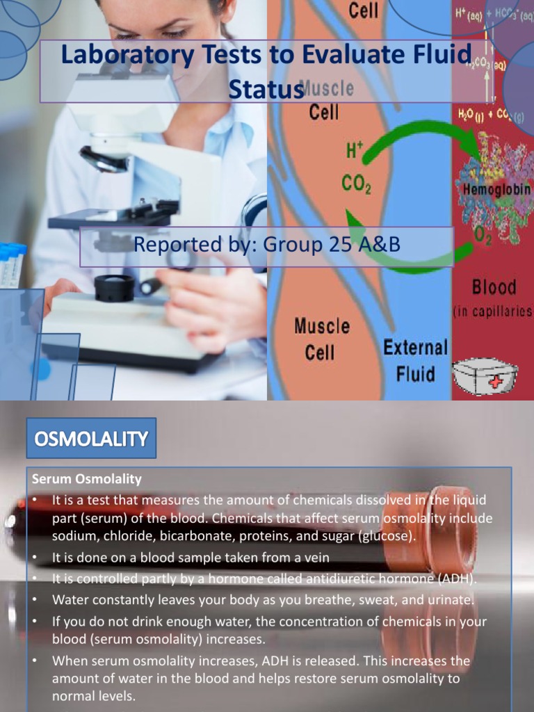 Laboratory Tests To Evaluate Fluid Status | PDF | Creatinine | Kidney