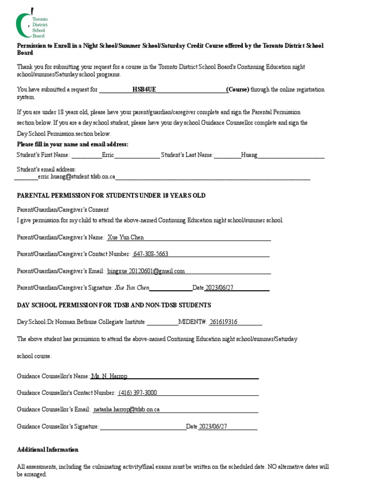 Website - Ereg Parent Guardian Caregiver Consent Form Blank | PDF