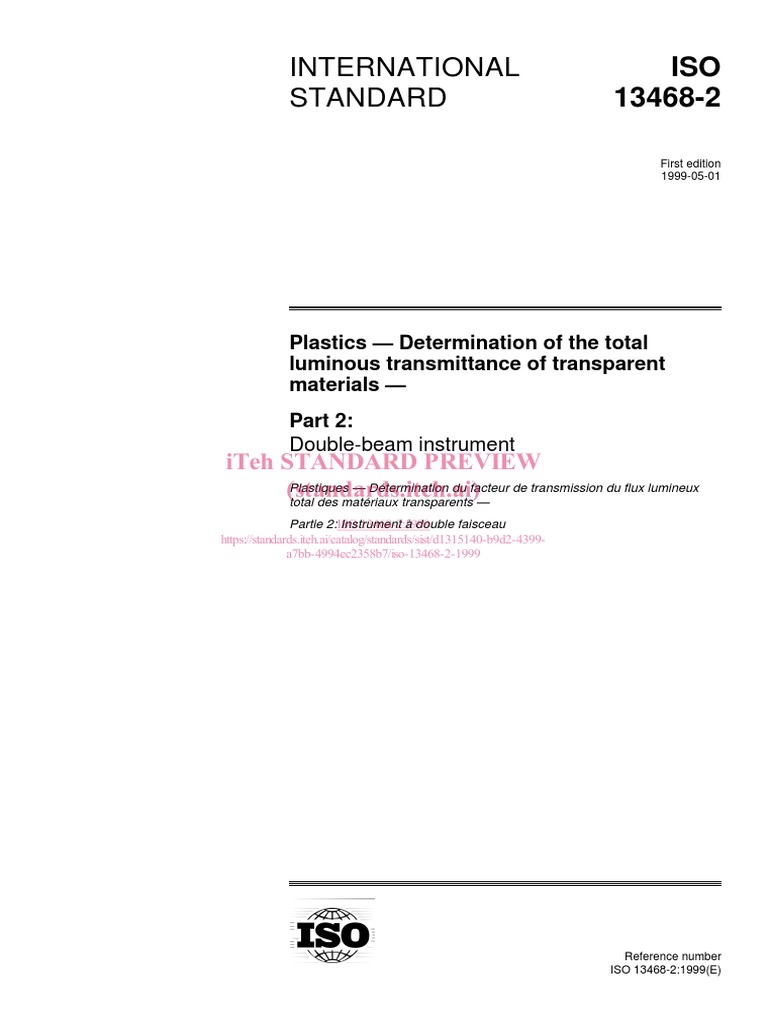 Iso 13468 2 1999 | PDF | International Organization For Standardization ...