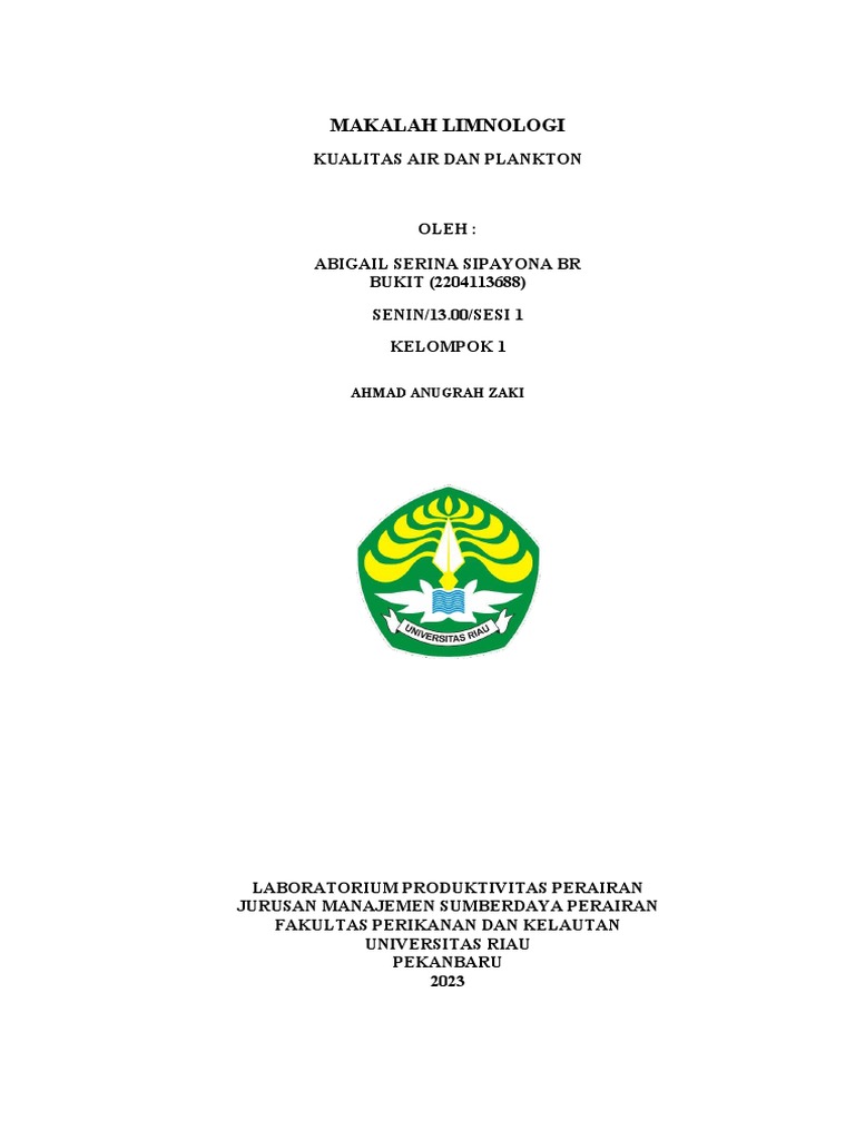 Makalah Limnologi Abi | PDF