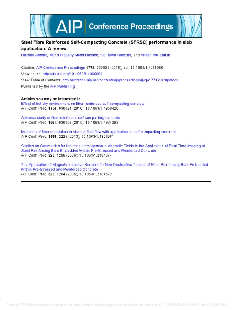 Hazrina - ICASET Paper - AIP | PDF | Concrete | Strength Of Materials