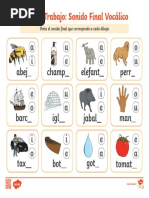 Evaluación Sonido Inicial - Docxpre Kinder | PDF