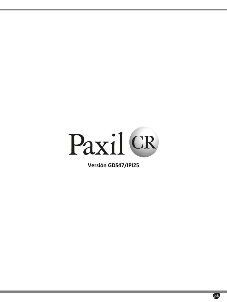 Tratamiento con PAXIL CR: Indicaciones y Dosis | PDF | Drogas | Enfermedades y trastornos humanos